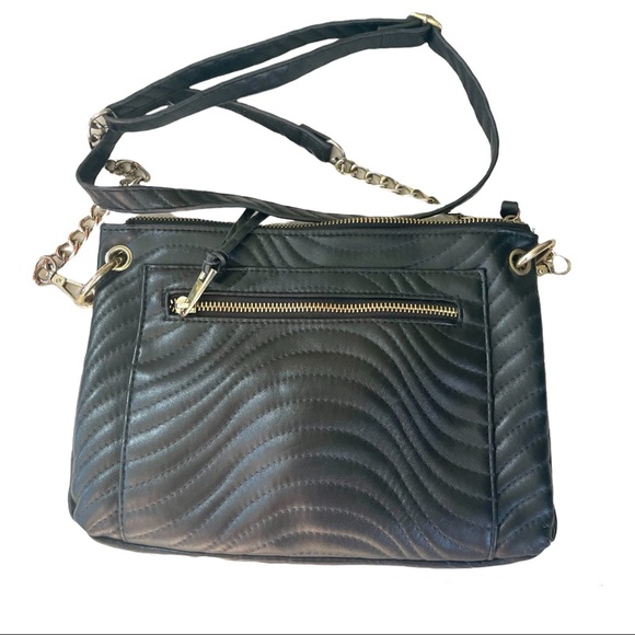 Max Studio | Bags | Max Studio Crossbody Bag Black Quilted Faux Leather ...